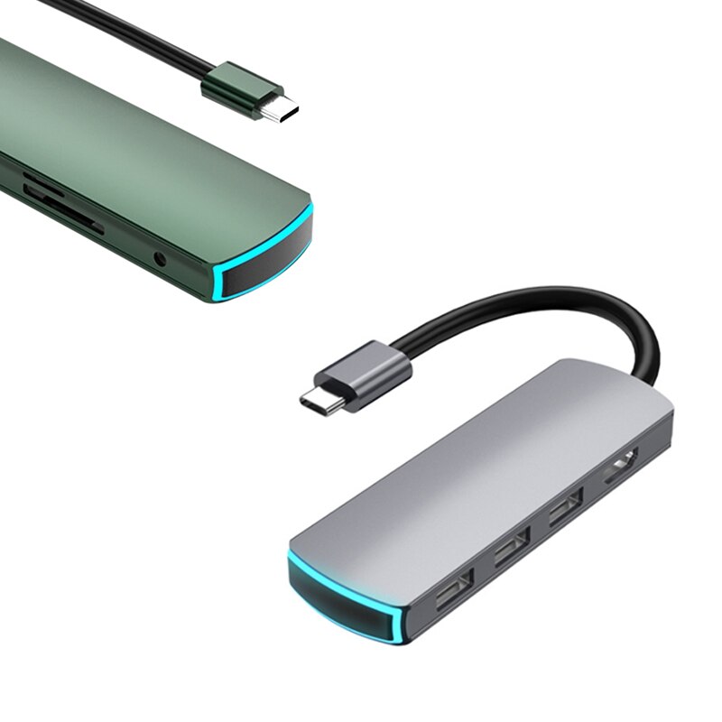 6 in 1 USB C HUB USB to Multi HDMI USB 3.0 Carder ... – Grandado