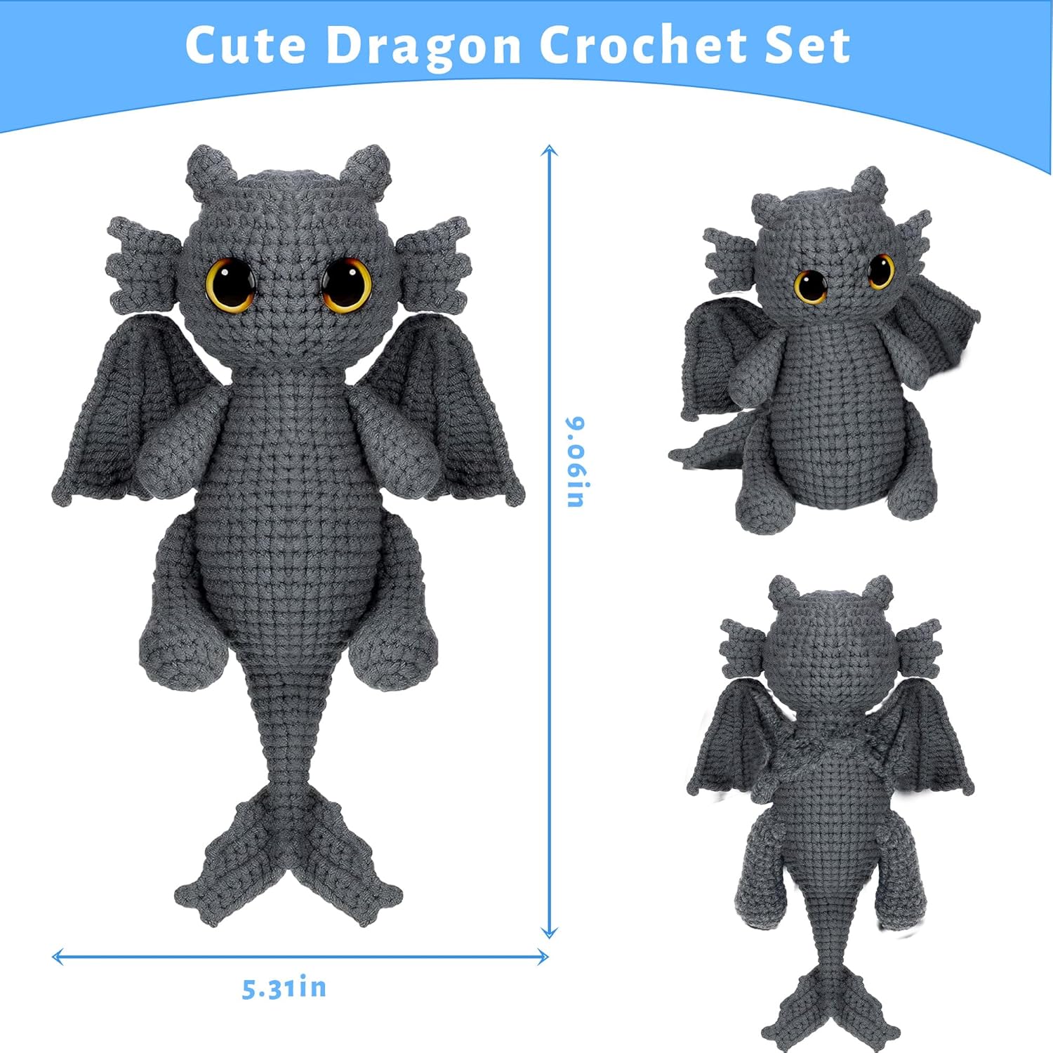 Crochet Kit for Beginners, Crocheting Dragon Kits ... – Grandado