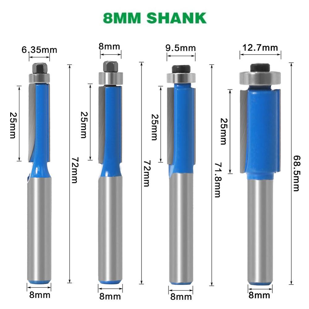 1pc 8mm Shank Flat End Mills Template Flush Trim R... – Vicedeal