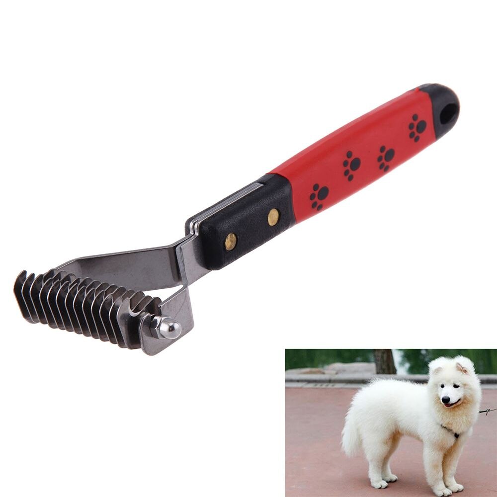 Pet Fur Knot Cutter Remove Rake Grooming Shedding ... – Vicedeal
