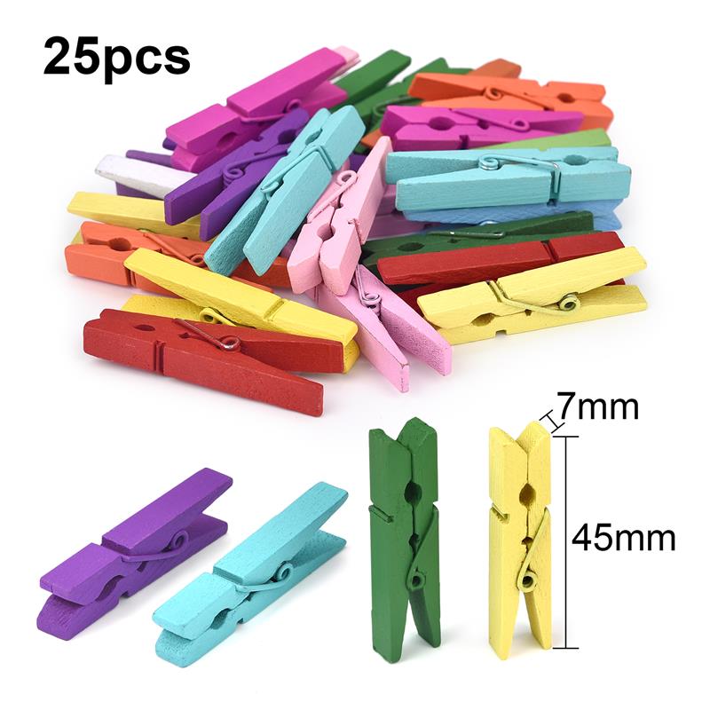 25/35/45MM Length Colorful Mini Size Wooden Clips ... – Grandado
