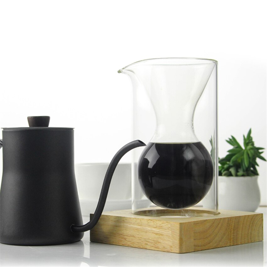 300ml Heat Resistant Double Glass Coffee Pot Coffe... – Vicedeal