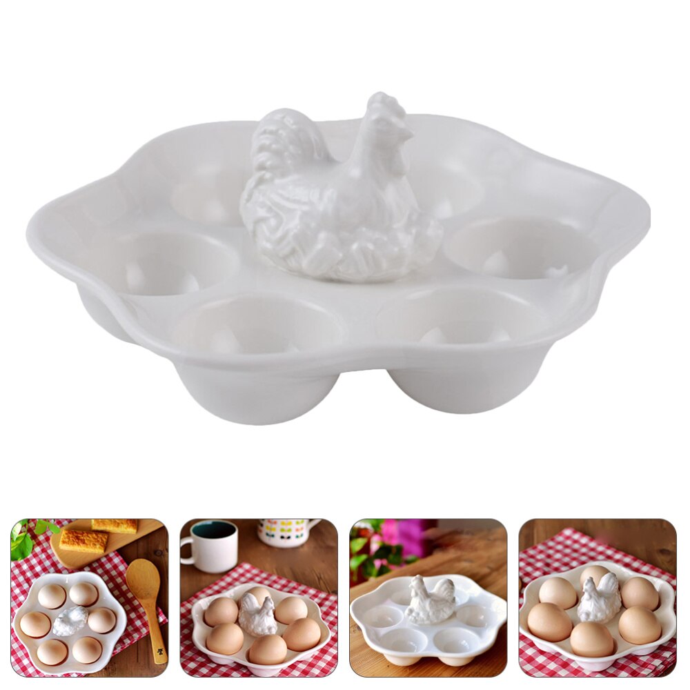 Ceramic Egg Holder Tray Premium Egg Holder Multi-f... – Grandado