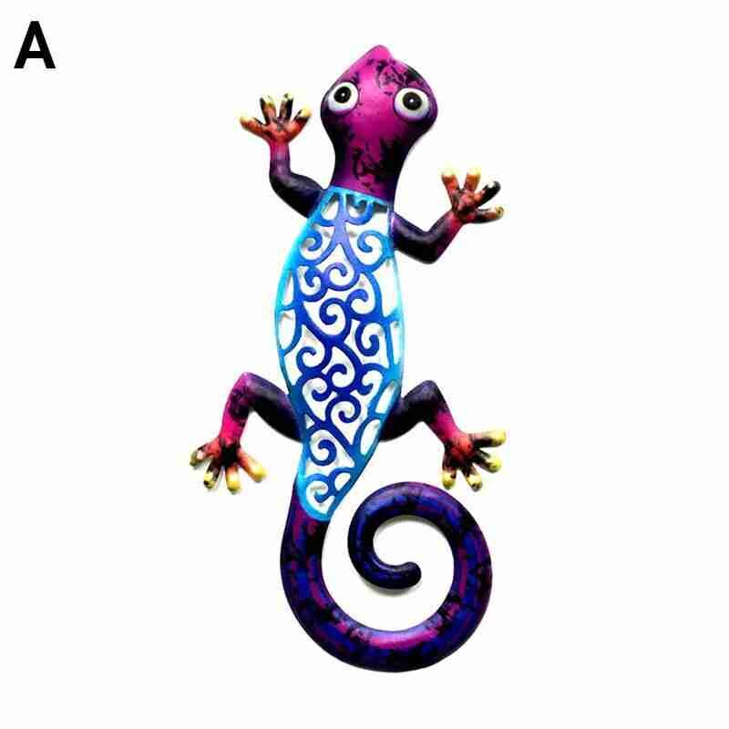 Iron Art Gecko Ornaments Outdoor Metal Lizard Art ... – Grandado