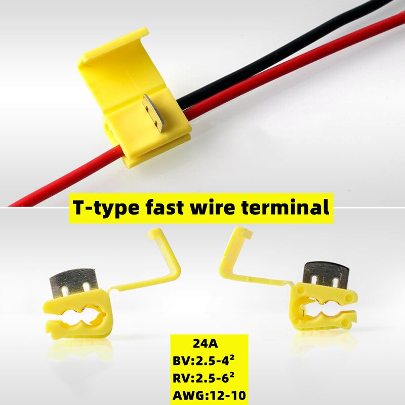 5/10 stücke gelb T-förmigen terminal blöcke, elekt... – Vicedeal