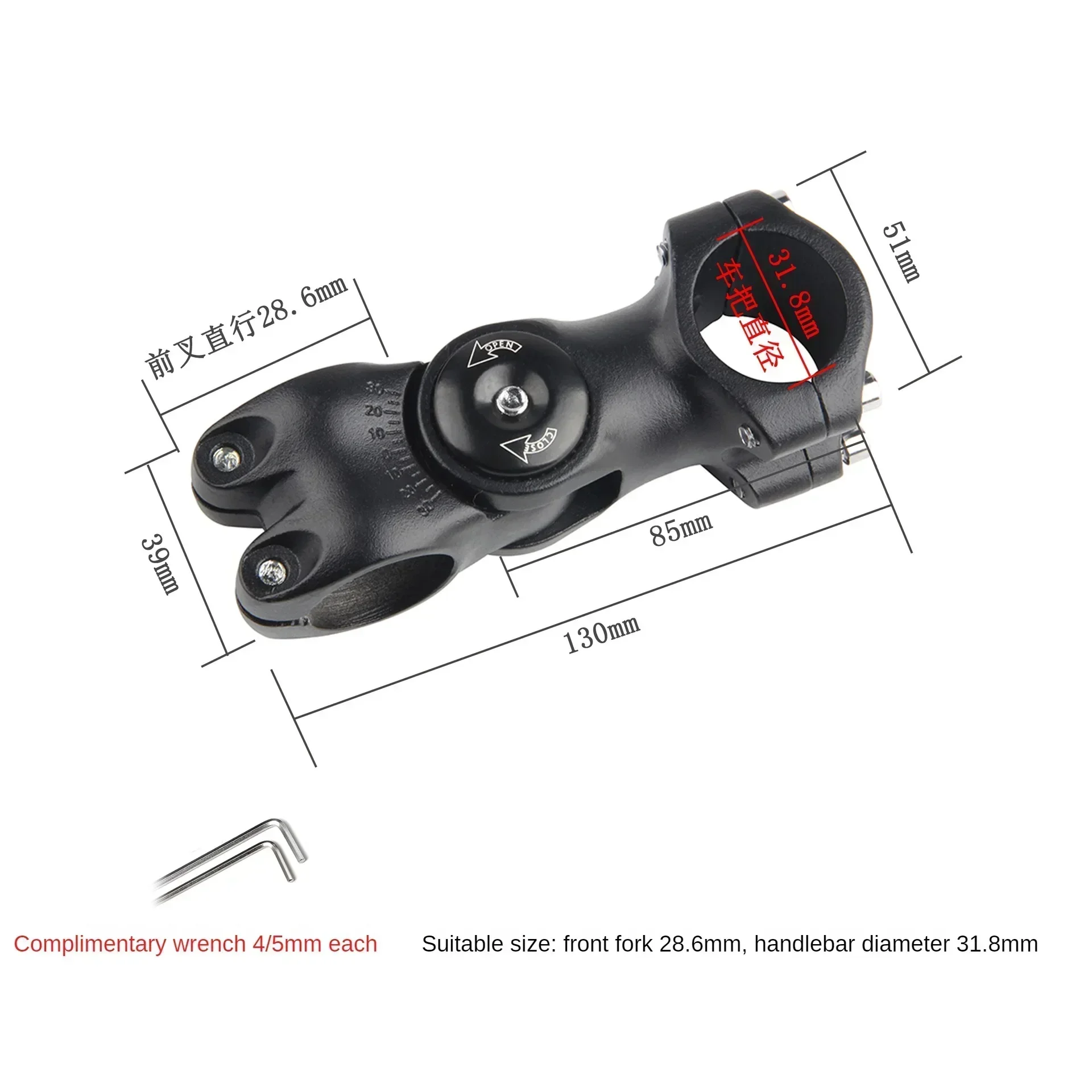 Adjustable Bicycle Handlebar Stem Variable 60 Degr... – Grandado