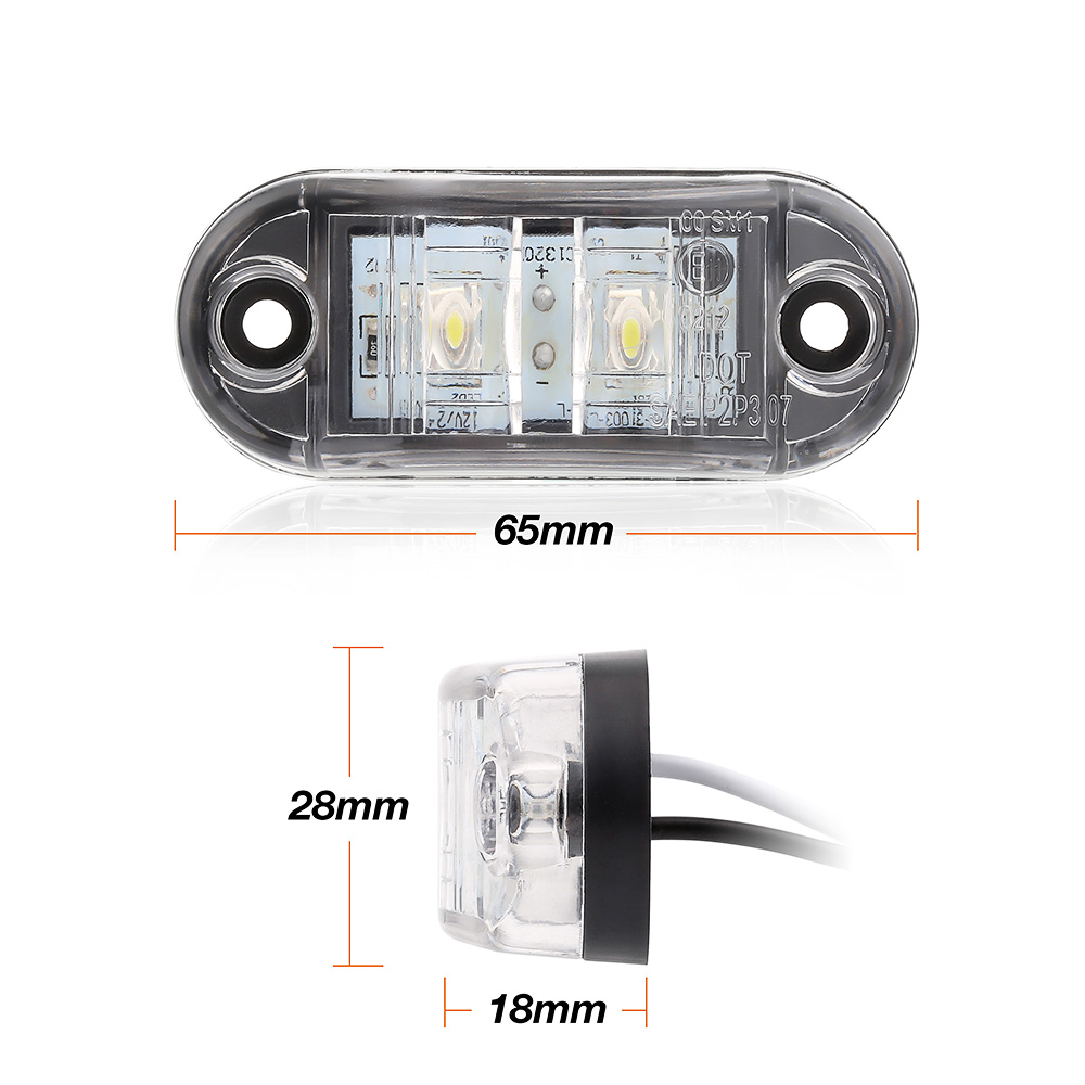 1 Piece LED Side Marker Car External Lights DC 12V... – Grandado