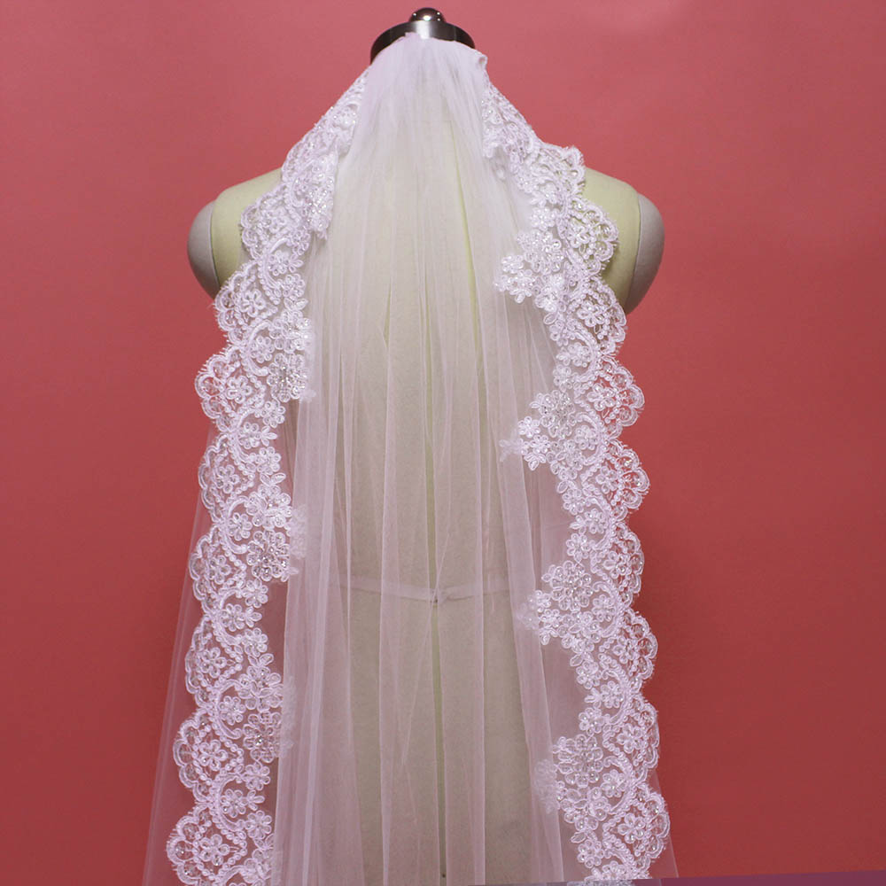 2 Meter Funkelnden Pailletten Spitze Hochzeit Schl... – Grandado