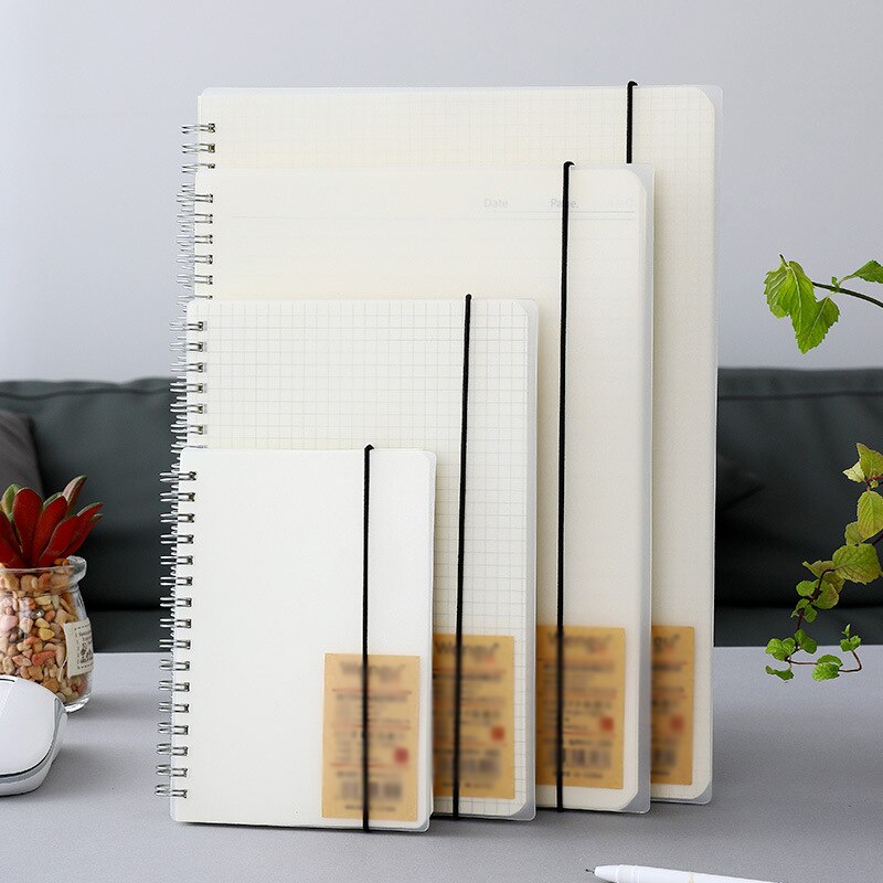 A5 Spiral Transparent Cover Notebook Papelaria Sta... – Vicedeal