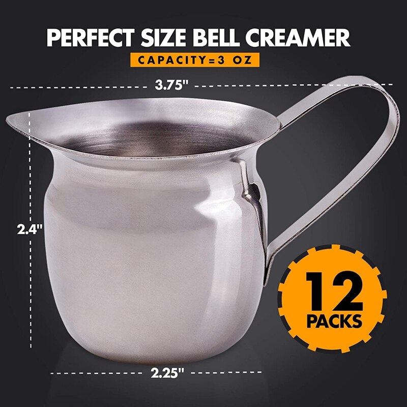 12 Pack 3 Oz Creamer Pitcher -Bell Creamers, Cup C... – Vicedeal