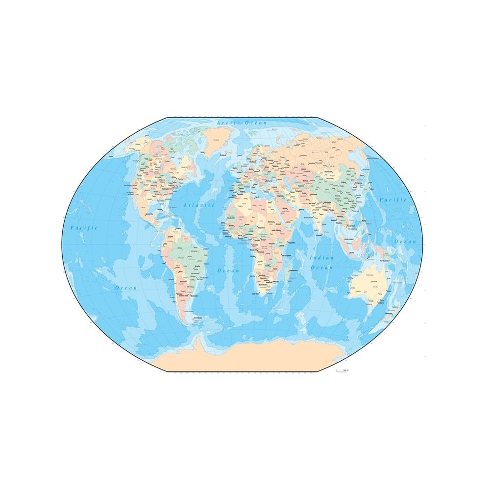 A2 Size The World Fine Canvas Map Home Crafts Offi... – Grandado