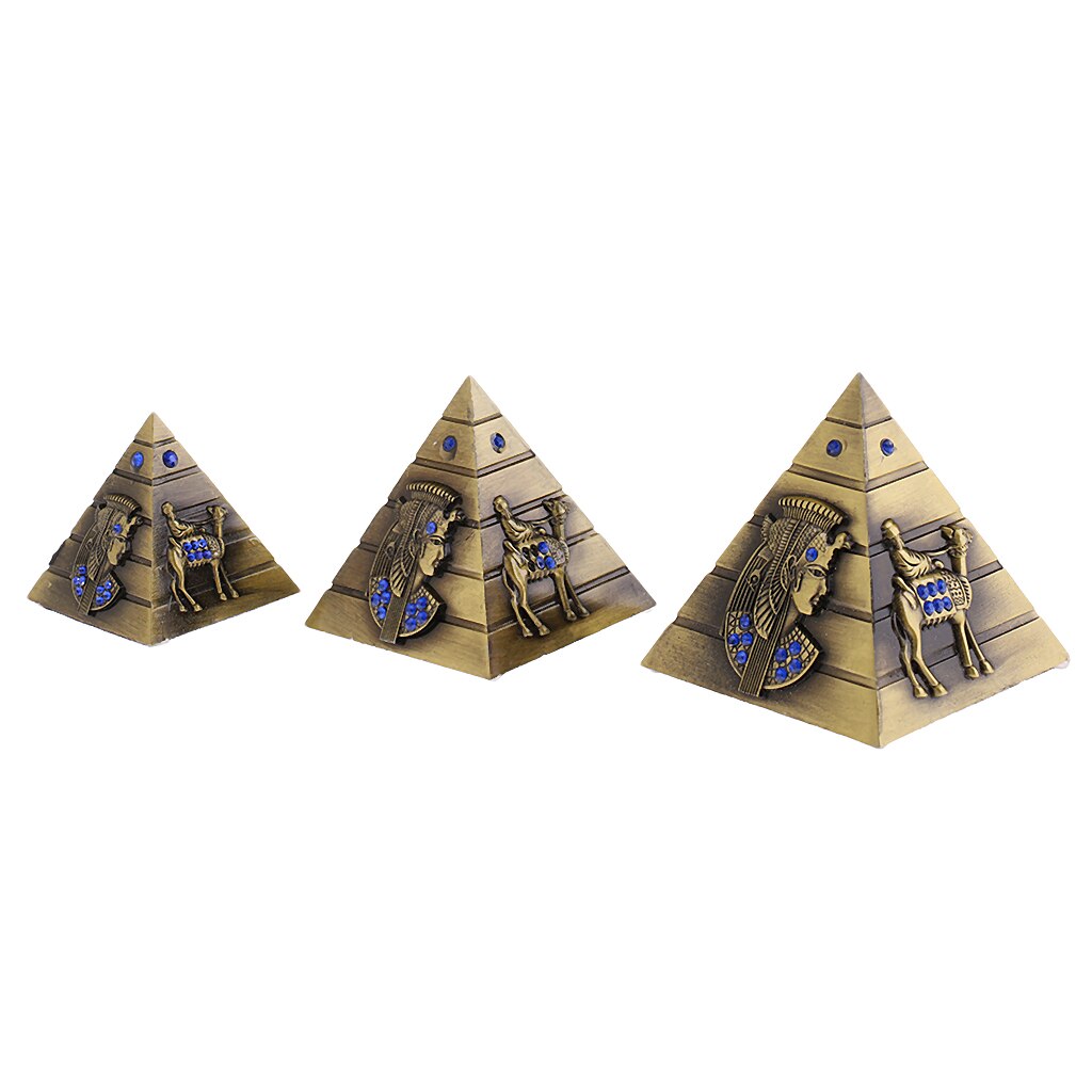 3pcs Metal Egyptian Pyramids Architectural Souveni... – Vicedeal