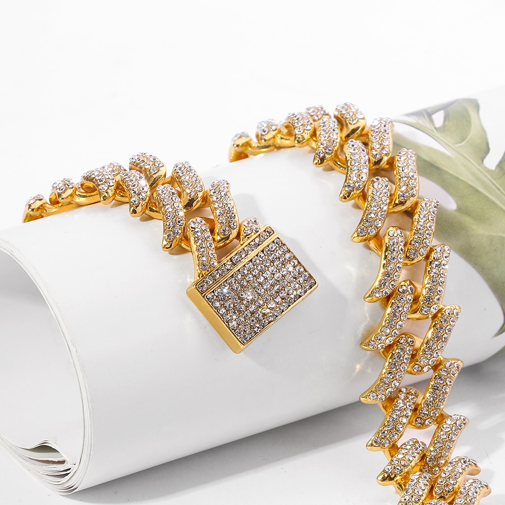 Men Hip Hop Iced Out Bling Full Pave Rhinstones Ch... – Grandado