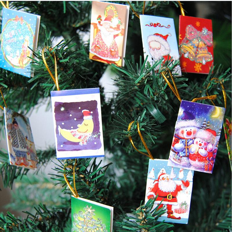 12Pcs/Set Christmas Tree Hanging Paper Cards Set G... – Grandado