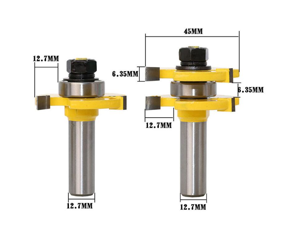 2 stk/set 1/4 "6.35mm 8mm Schacht T Slot Frees Ton... – Grandado
