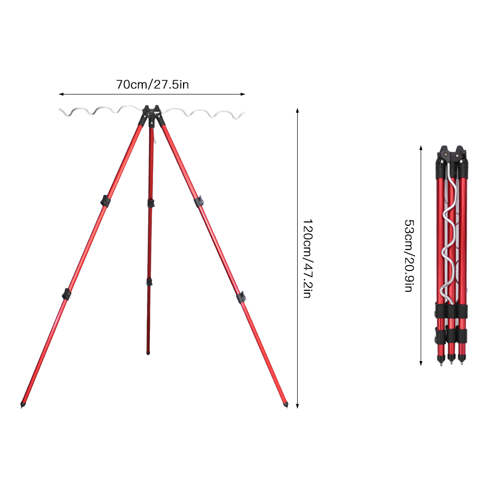 Fishing Rods Tripod Stand Telescopic Aluminum Allo... – Vicedeal