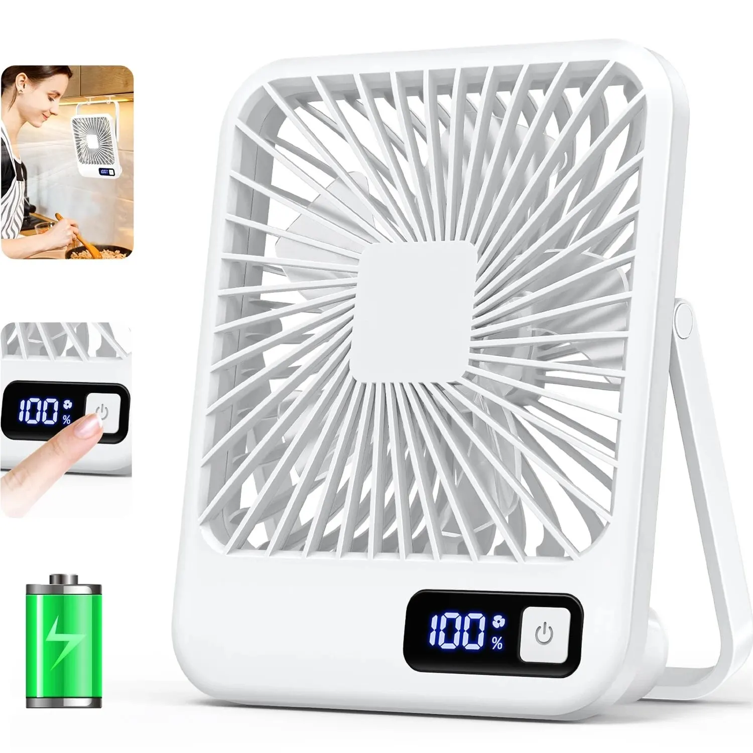 Bordventilator, bærbar usb-genopladelig ventilator... – Grandado