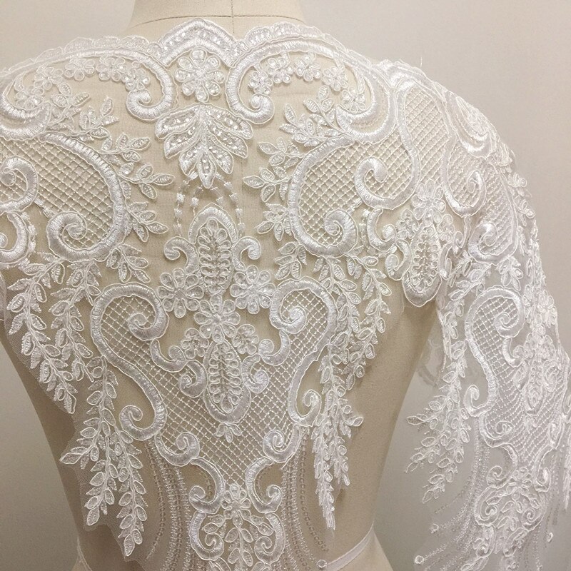 Ivory White High Density Embroidery Bridal Clothin... – Vicedeal