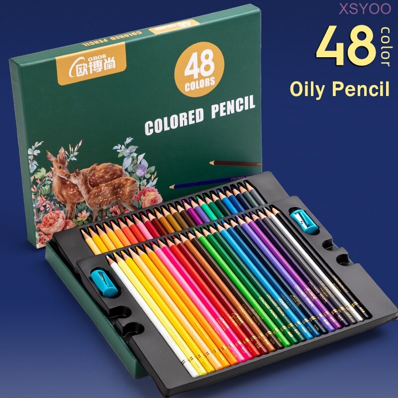 LYOO 48/72/120/150/200 Colors Oil Color Pencil Set... – Vicedeal