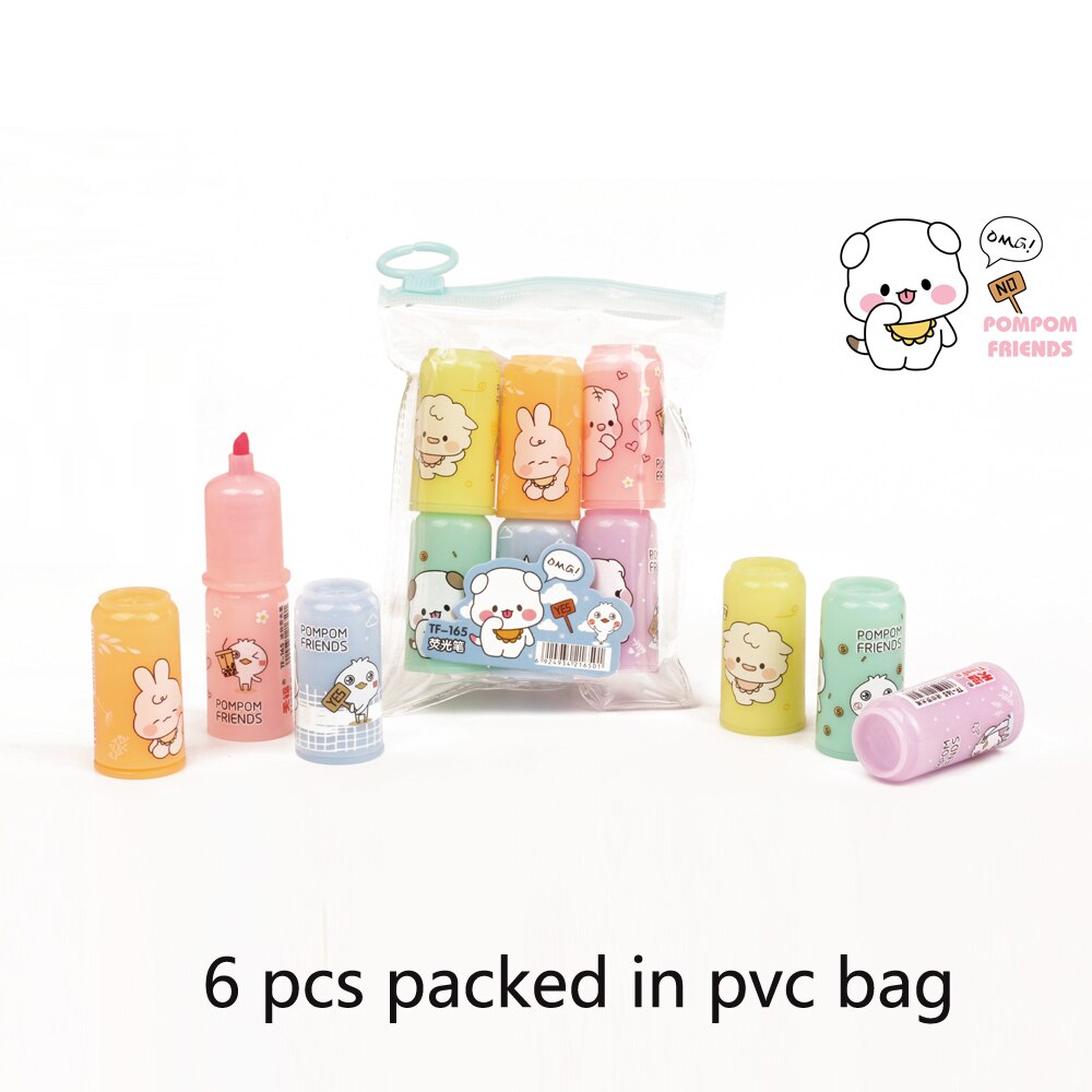 Can Shape Mini Highlighter 6 Pcs packed in PVC bag... – Vicedeal