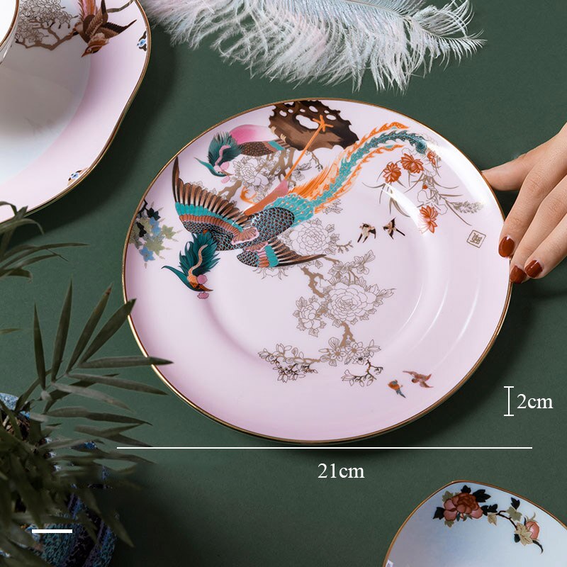 Golden Slag Keramiek Plaat Chinese Stijl Eettafel ... – Grandado