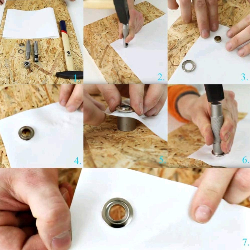 100 Sets Punch Oogjes Set 4 Kleuren 8 Mm Grommet T... – Grandado