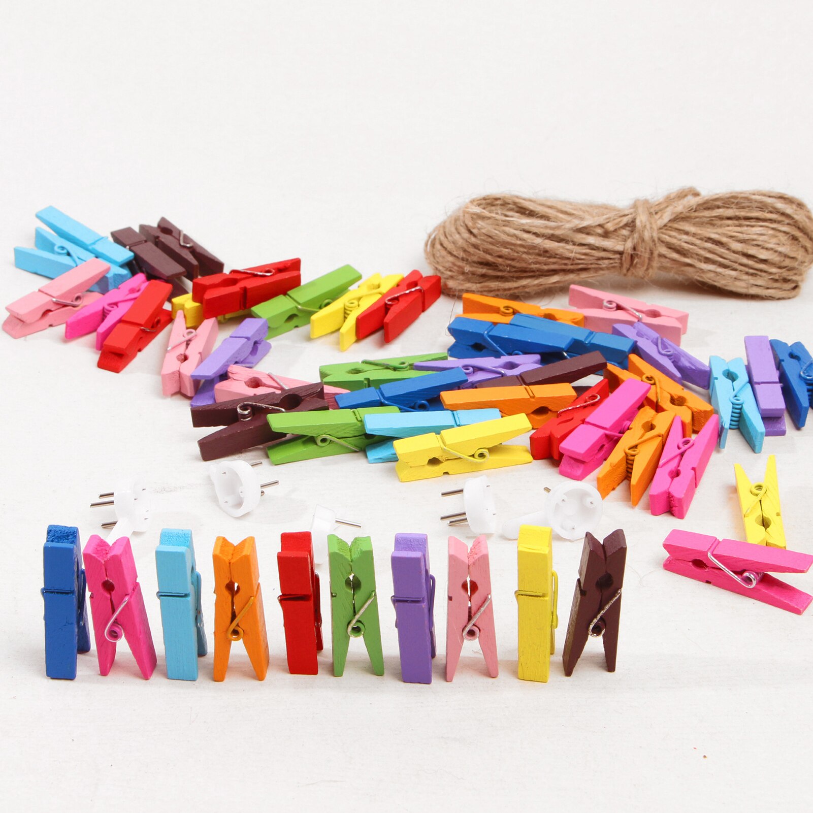 50Pcs 3.5cm Wooden Note Hanging Photo Clips DIY We... – Vicedeal