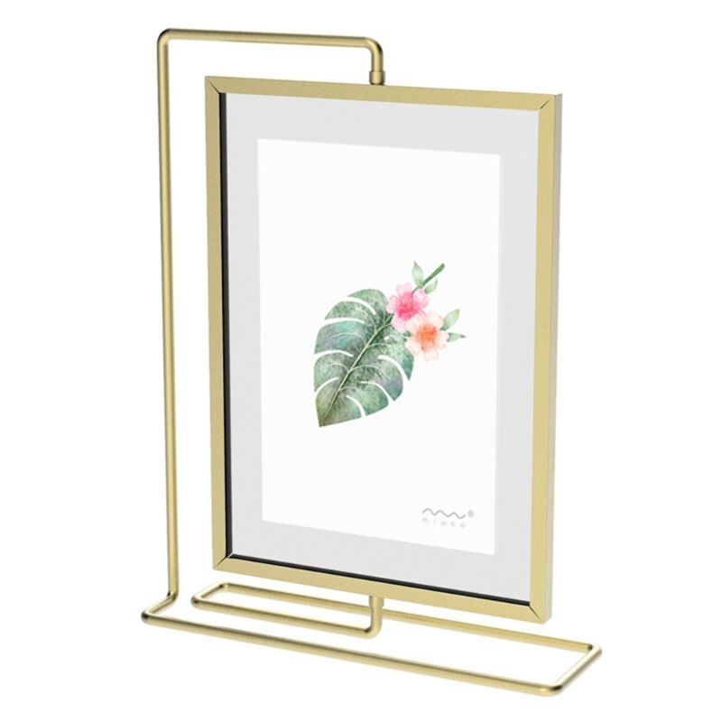 Metal 360 Degree Rotating Photo Frame Geometric Pi... – Vicedeal