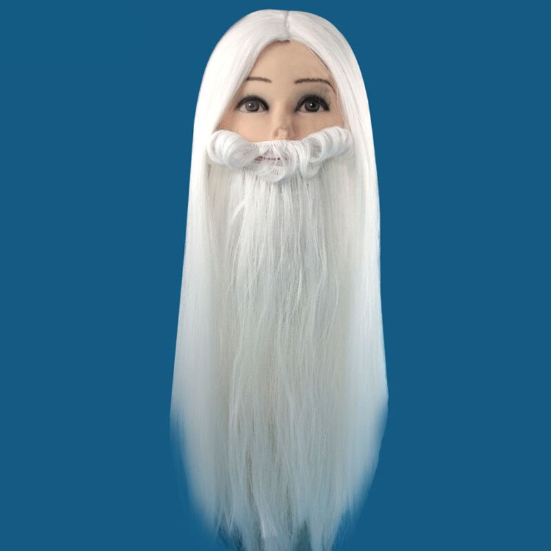 white beard hair cosplay magician cosplay white ma... – Grandado