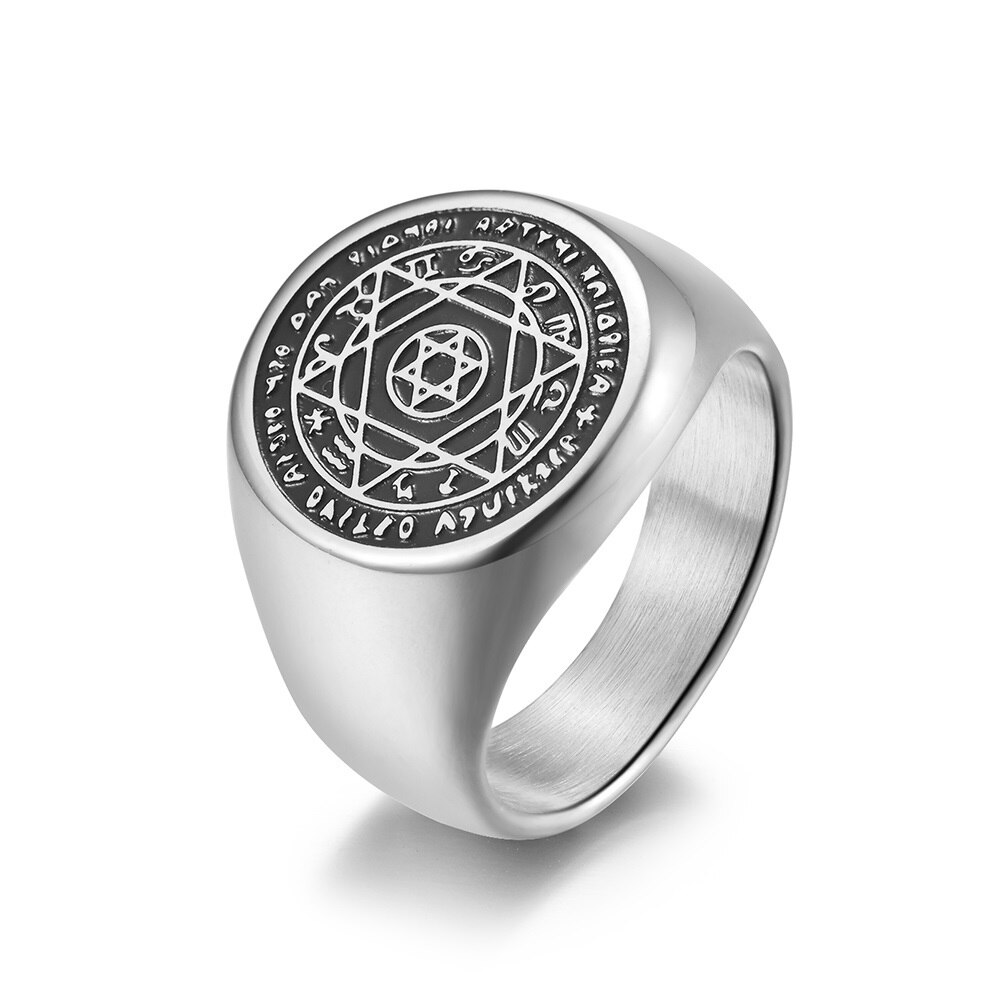 Male Men Big Large Star of David Rings Silver Colo... – Vicedeal
