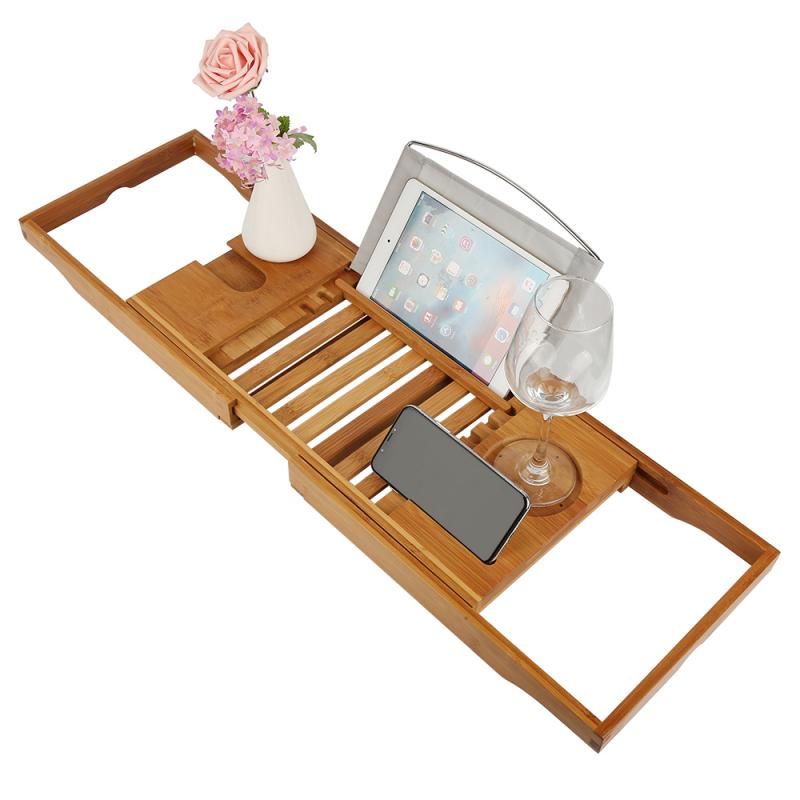 Uitschuifbare Bamboe Bad Lade Spa Bad Caddy Organi... – Grandado