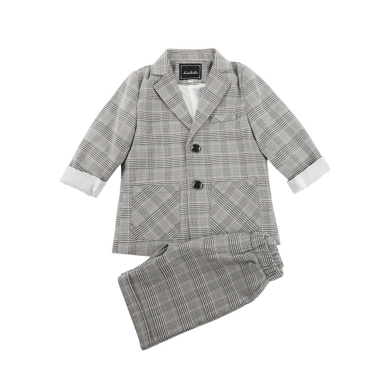 Plaid Baby Boy Formal Suits Blazer Shorts Summer C... – Vicedeal