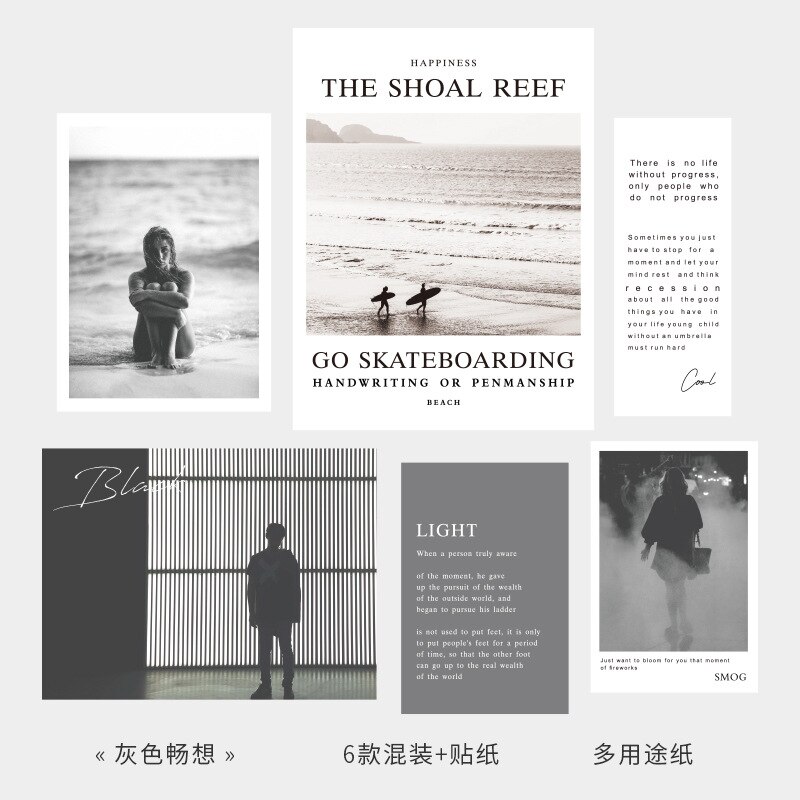 Ins Nordic Simple Modern Postcard 7 Sheets Decorat... – Vicedeal