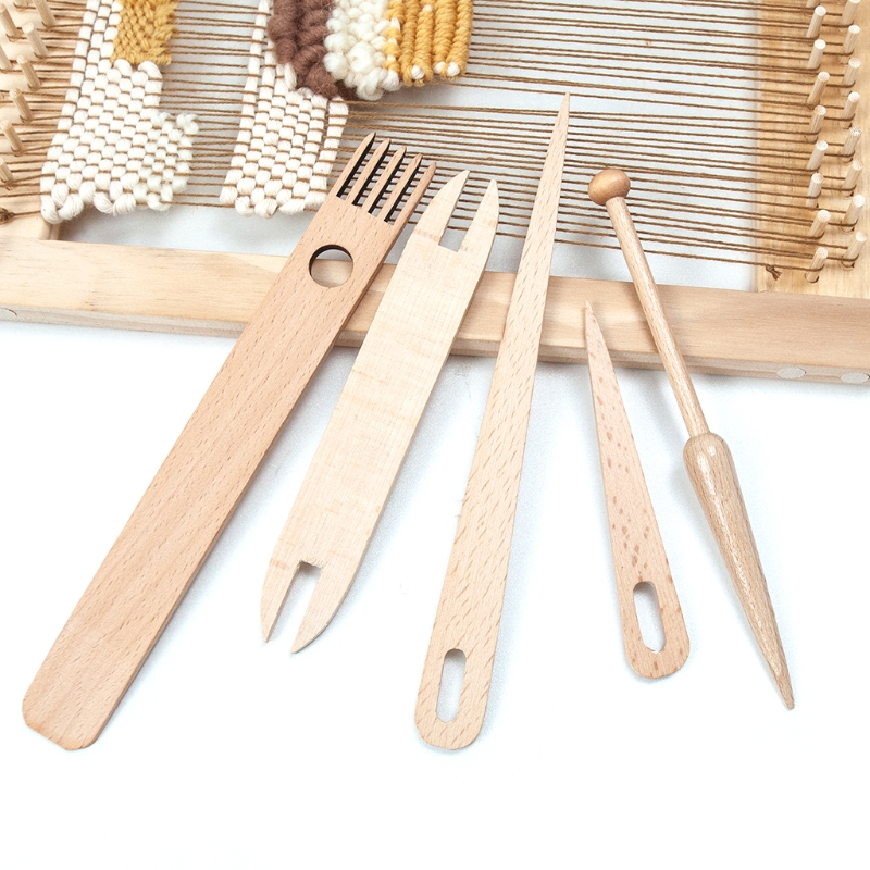 5pcs/Set Wooden Weaving Sticks Tools Kit for DIY K... – Grandado
