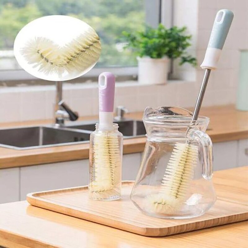 Hangable L-shaped Cup Cleaning Brush Foam Bottle W... – Grandado