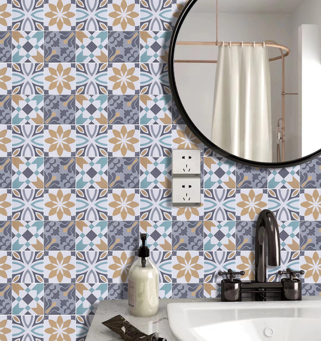 Waterdichte Zelfklevende Tegel Wallpapers Vinyl 3D... – Grandado