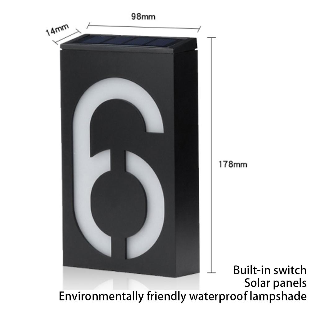 Solar Light LED House Number Doorplate Address Lam... – Grandado
