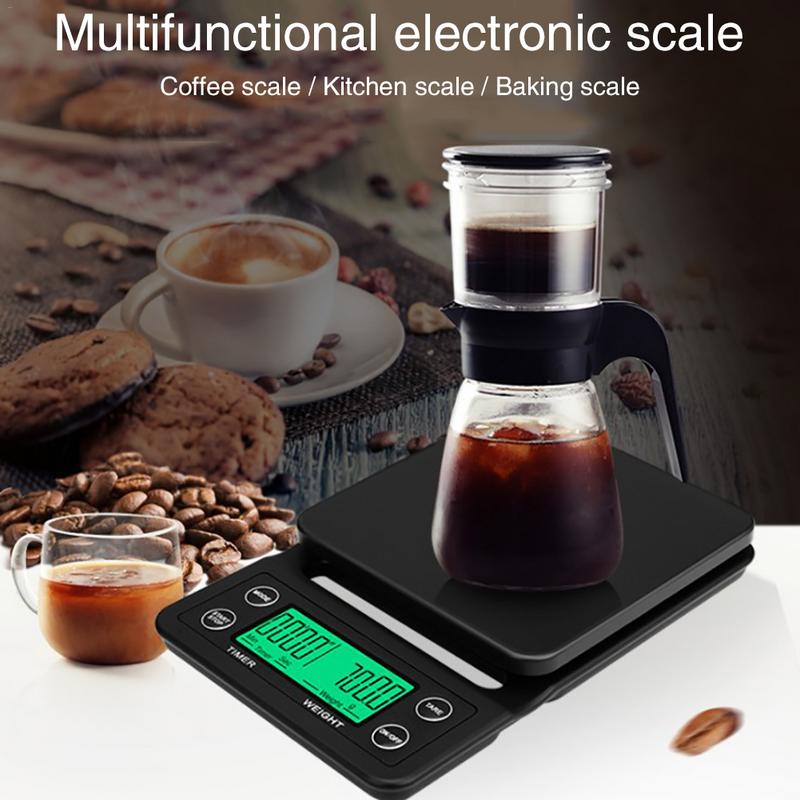 Draagbare 5Kg/0.1g Druppelen Koffie Schaal met Tim... – Grandado