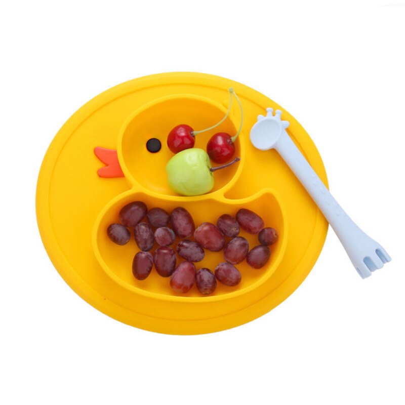 Baby Plate Duck Dishes Table Mat Silicone Platos S... – Vicedeal