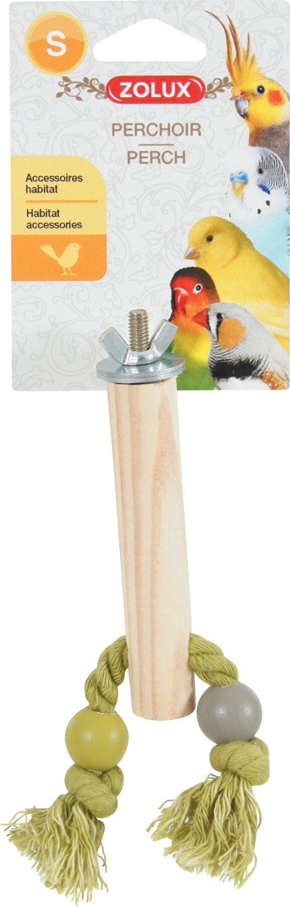 Zolux Wood Perch With Rope, Assorted – Grandado