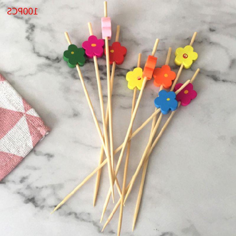100pcs Flower Food Picks Dessert Buffet Fruit Sala... – Vicedeal