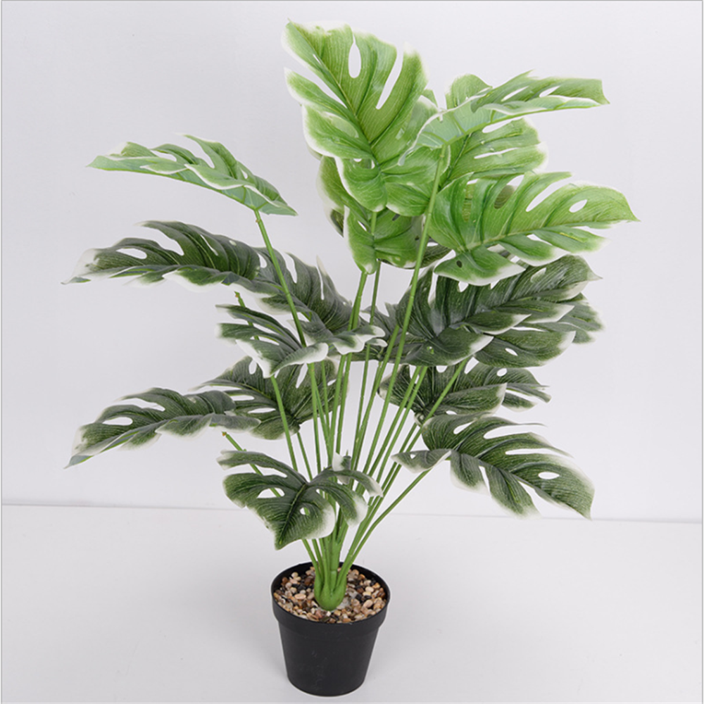 70cm Artificial Plant 18 Large Turtle Back Leaves ... – Grandado