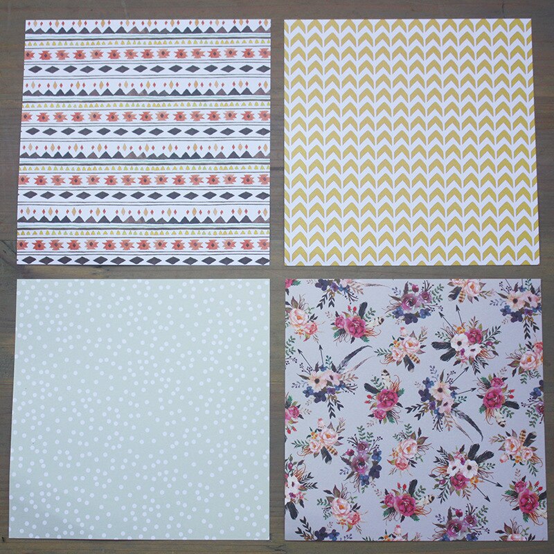 24 Stks/partij Bloei Stro Retro Materiaal Papers D... – Vicedeal