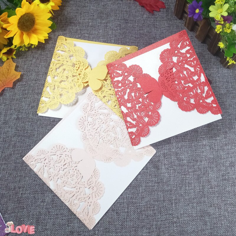 30Pcs Delicate Carve Lace Side Butterfly Pattern W... – Grandado