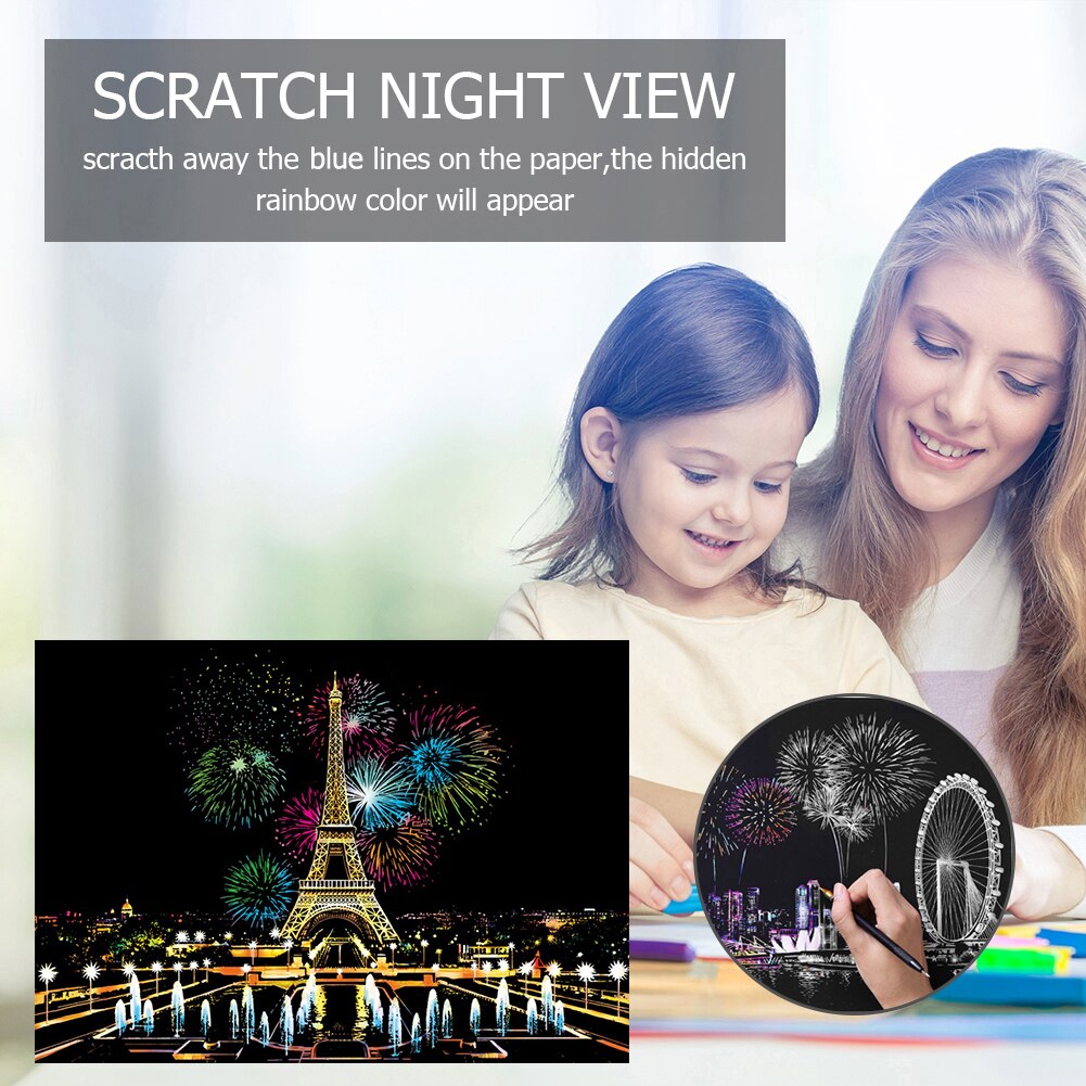 Kids Scratch Art Paper Frankrijk Parijs Diy Schrap... – Grandado