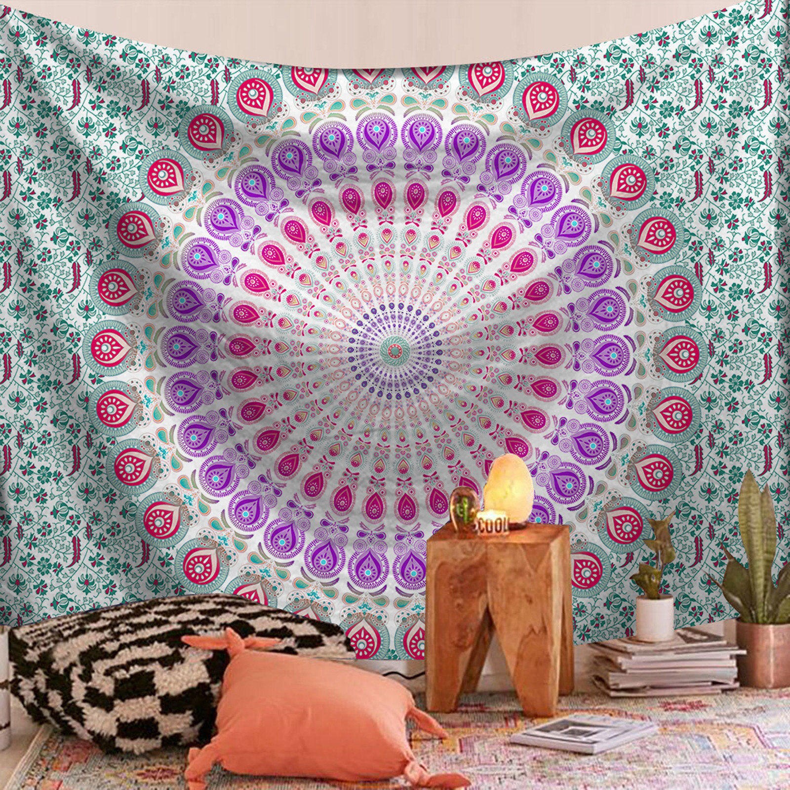 Indian Mandala Muur Opknoping Wandtapijten Bohemia... – Grandado