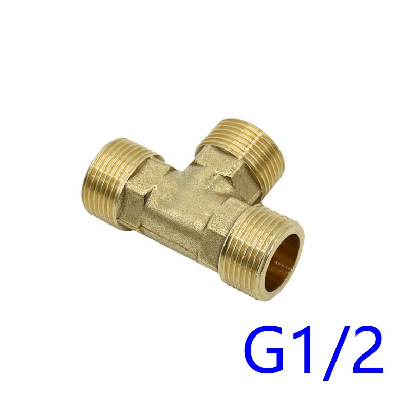 Brass 1/2 3/4" Tee Connector copper T-Shape F... – Grandado