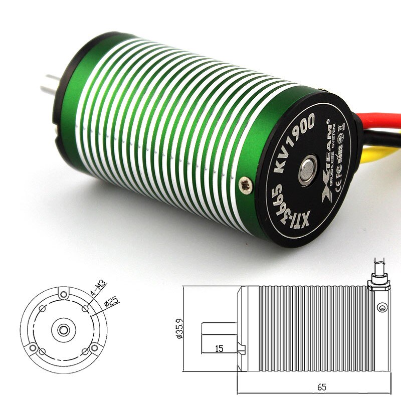 X-TEAM 3665 Waterproof Brushless-Motor Series BLDC... – Vicedeal