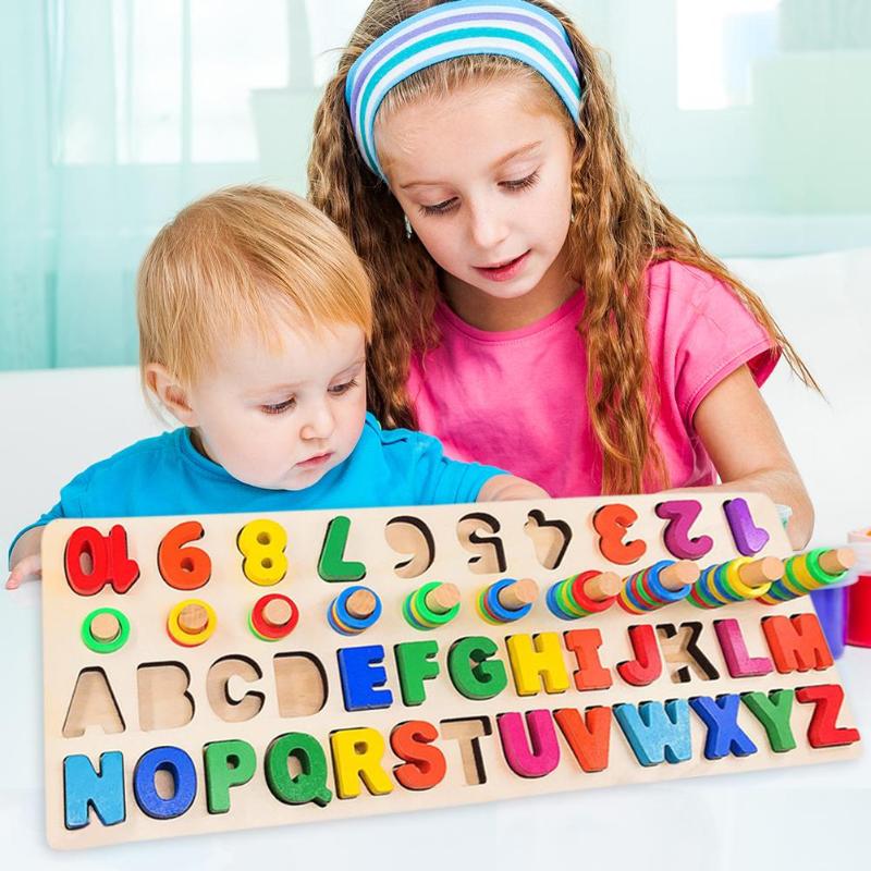Wooden Three-in-one Math Letter Board Child Early ... – Grandado