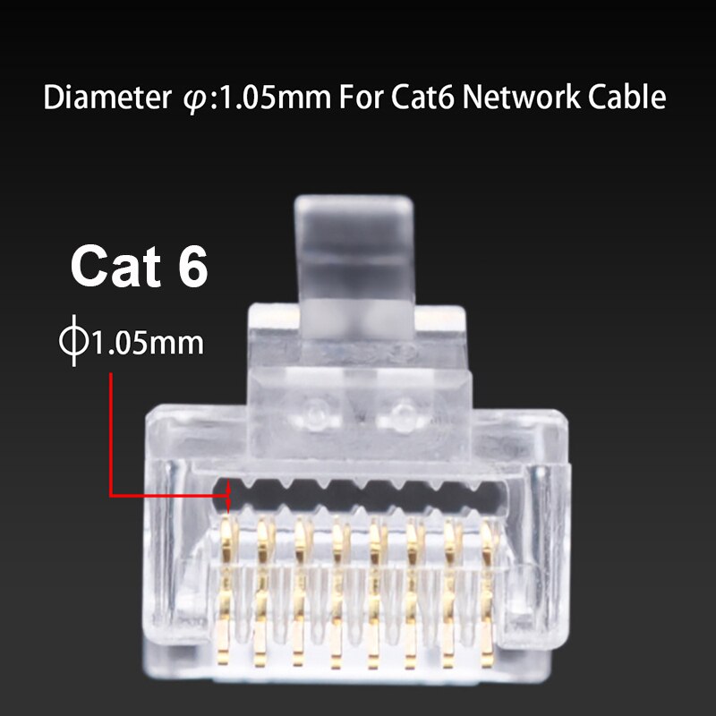 OULLX RJ45 Connector Ethernet cable Plug Cat6 Cat5... – Vicedeal